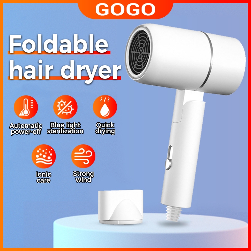 1000W Foldable Portable Blower Hair Dryer Features 2 Heat Settings ...
