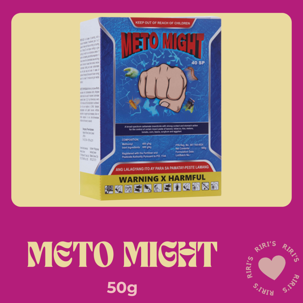 METO MIGHT 40SP INSECTICIDE | METHOMYL | SOLD PER 50grams PACK | Shopee ...