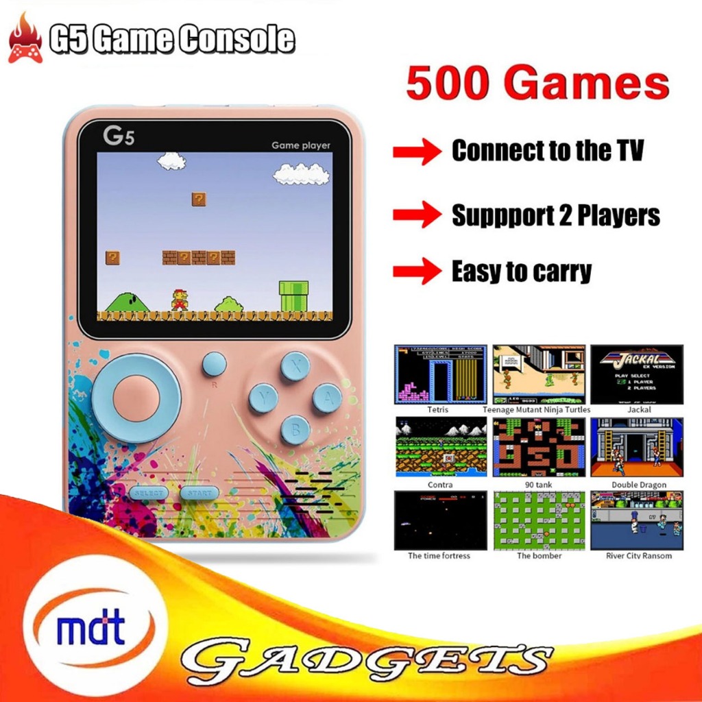 G5 Game Console 500 Games Screen Mini Retro Video Gaming Console ...