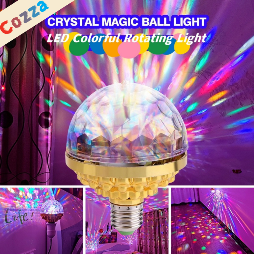 Colorful Rotating Light Bulb LED Disco Stage Light Crystal Magic Ball ...