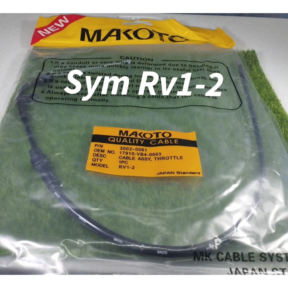 SYM RV1-2 Throttle Cable / Gas cable Makoto | Shopee Philippines