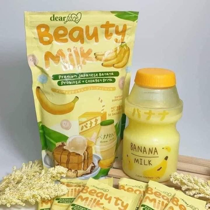 Beauty Milk Premium Japanese Banana Probiotic + Collagen Drink | Shopee ...