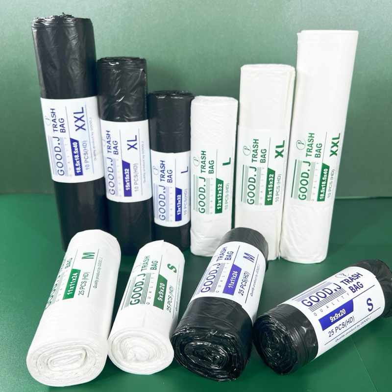 GOOD.J High Quality Garbage Bag Black Garbage Bag Trash Bag per roll ...