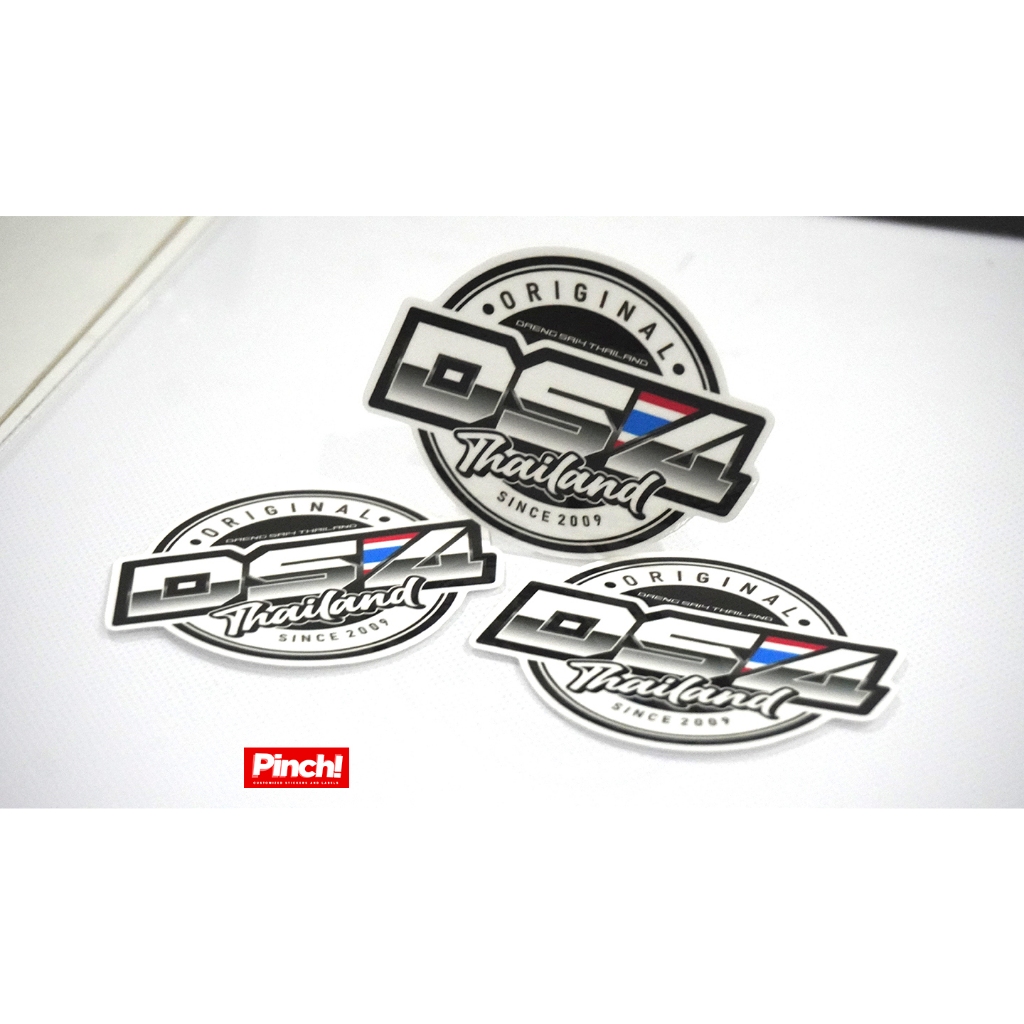 Pinch Motorcycle Sticker - DS4 Daeng Sae 4 Circle Logo 4pcs | Shopee ...