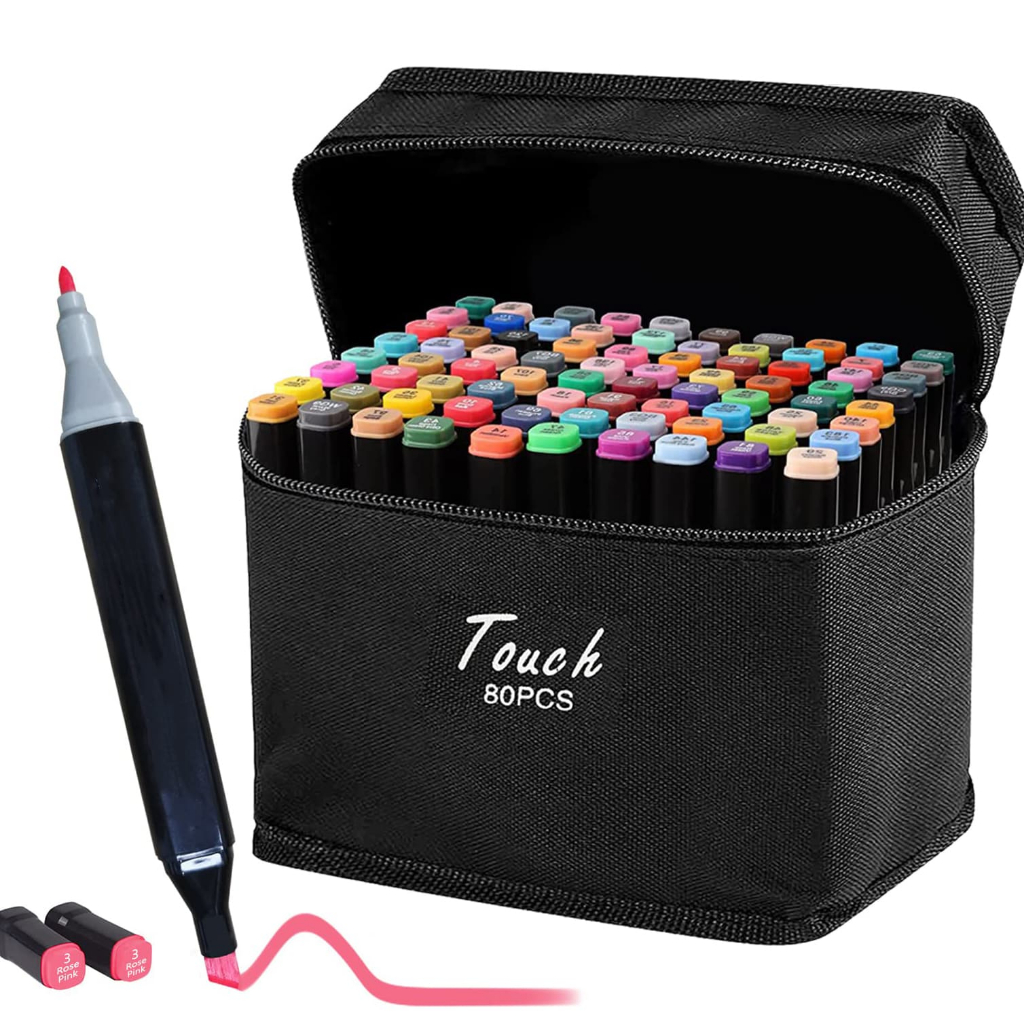 Illustration Marker Pen Set, 80 Colors, Art Markers, Color Pens, Fine ...