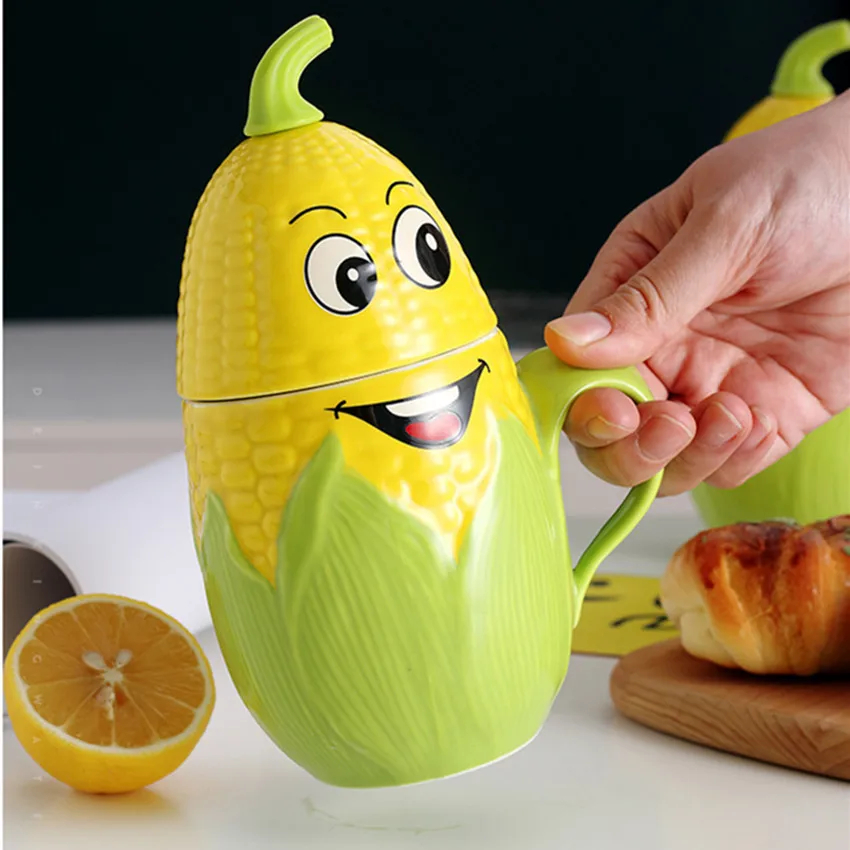 【FT】Creative Vegetable Shape Ceramic Mugs Cute Coffee Cup Nordic Home ...