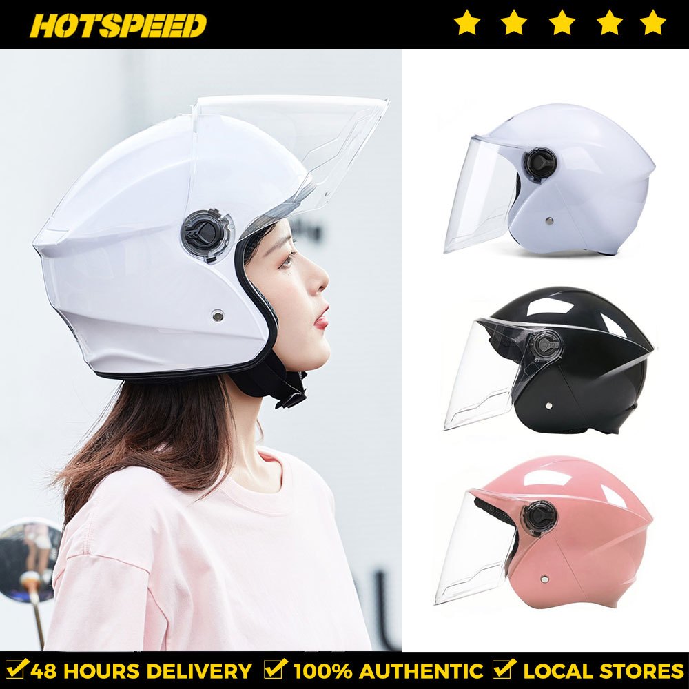 HOTSPEED Helmet Motorcycle Open Half Face For Men Women 56-60CM ...
