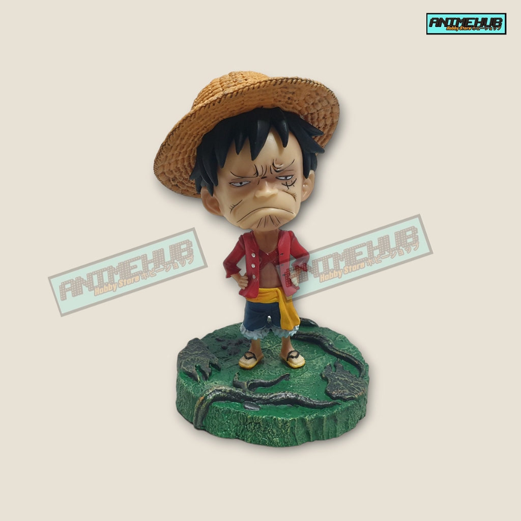 One Piece Luffy Sad Emoticon PVC Statue GK ES Knock Off | Shopee ...