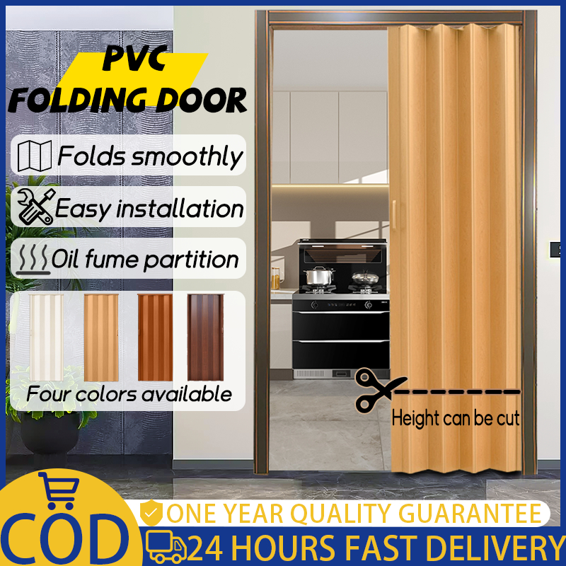 PVC Folding Door PVC Sliding Door Kitchen Partition Door Hanging Rail ...