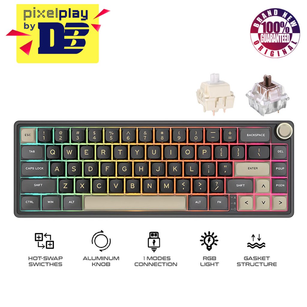 Royal Kludge R65 Single-Mode RGB 66-Keys Hot-Swappable Mechanical ...