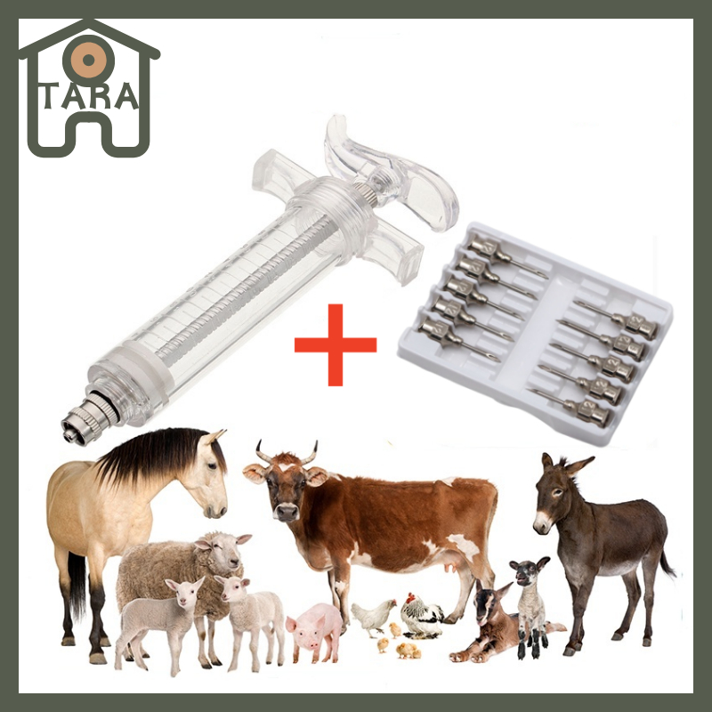Injection Syringe For Pig Fiberglass Syringe 20ml Animal Injector ...