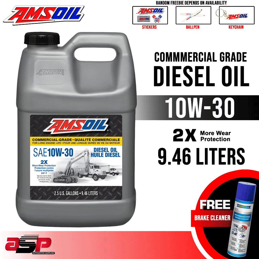 AMSOIL 10W-30 COMMERCIAL GRADE SEMI SYNTHETIC DIESEL OIL 9.46 Liters (2 ...