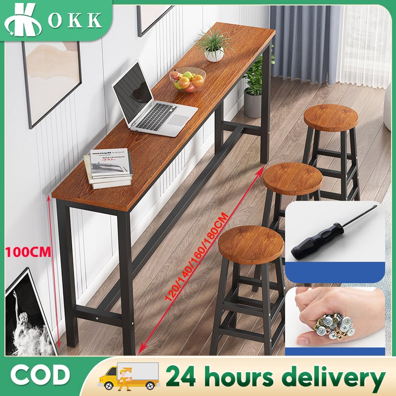 Mini Bar Counter High Table Living Room120/140/160/180CM | Shopee ...