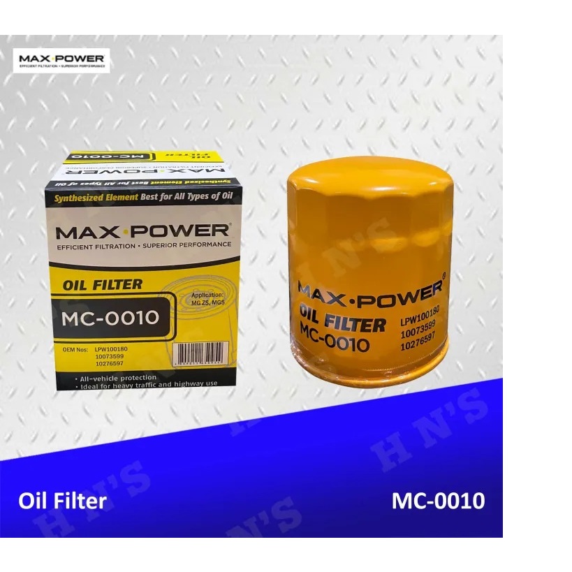 MAX Power Oil Filter MC-0010 for M ZS / MG5 | Shopee Philippines