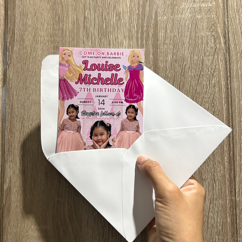 4r Personalized Invitation Card for Christening/Wedding/Birthday ...