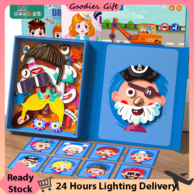 GD Kids Magnet Toys Magnetic Jigsaw Puzzle Boxes for Kids Age 3-8 with ...