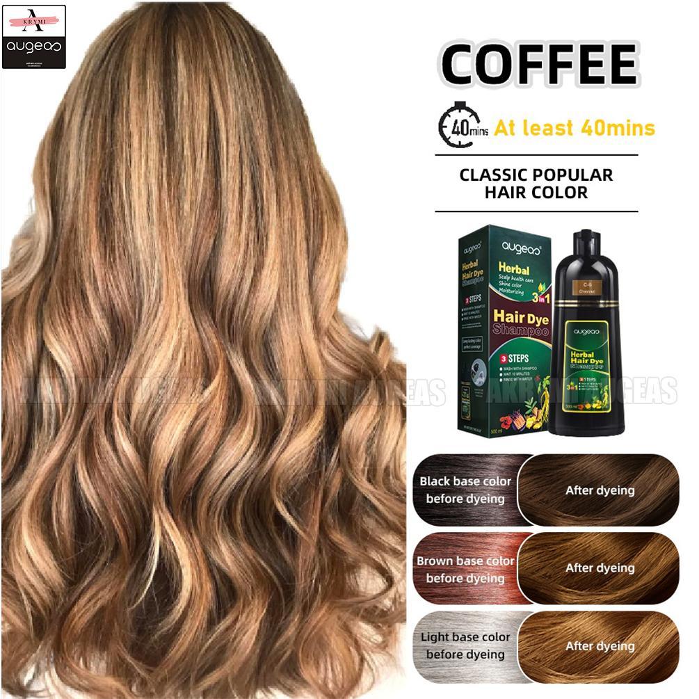 AEGIS AUGEAS HAIR DYE SHAMPOO 500ML (Coffee) HAIR COLORING Haircare [FDA APPROVED] AKRYMI AUGEAS ...