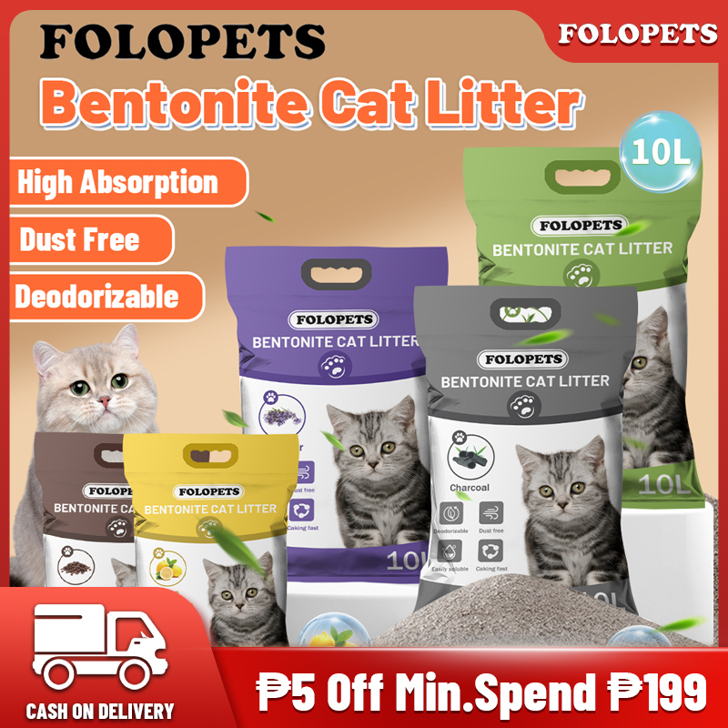 FOLOPETS 5L /6L/10L Bentonite TOFU Cat Litter Food Grade Odour Control ...
