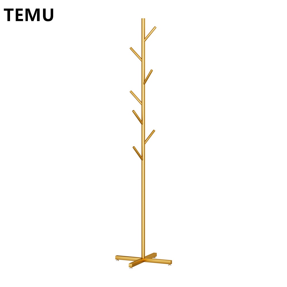 TEMU - Wall Mounted Clothes Hanging Organizer Rack Black Hanger rack ...