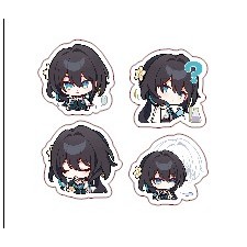 4pc/order Honkai Star Rail Ruan Mei Emoji Waterproof Sticker Matte ...