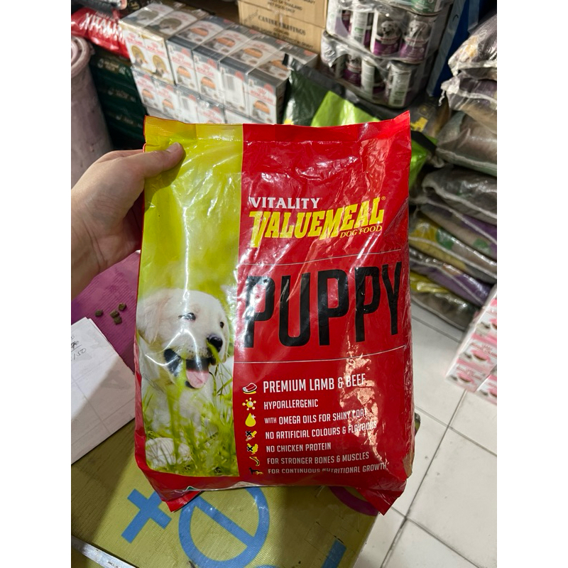 Vitality Value Meal Dog Food Puppy Premium Lamb & Beef Hypoallergenic ...