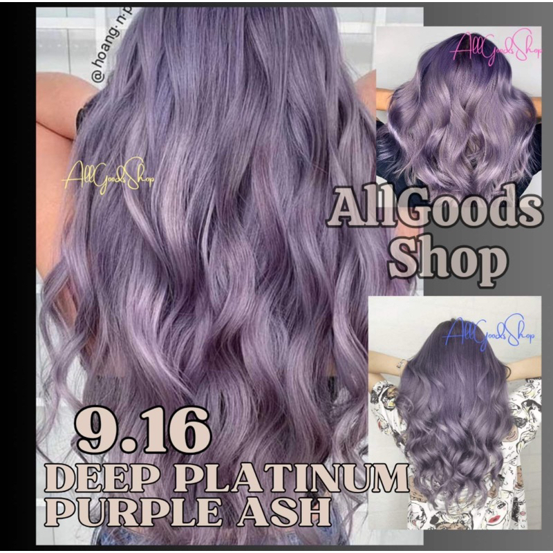 Bremod 9.16 Deep Platinum Purple Ash Hair Color Set with Oxidizer ...