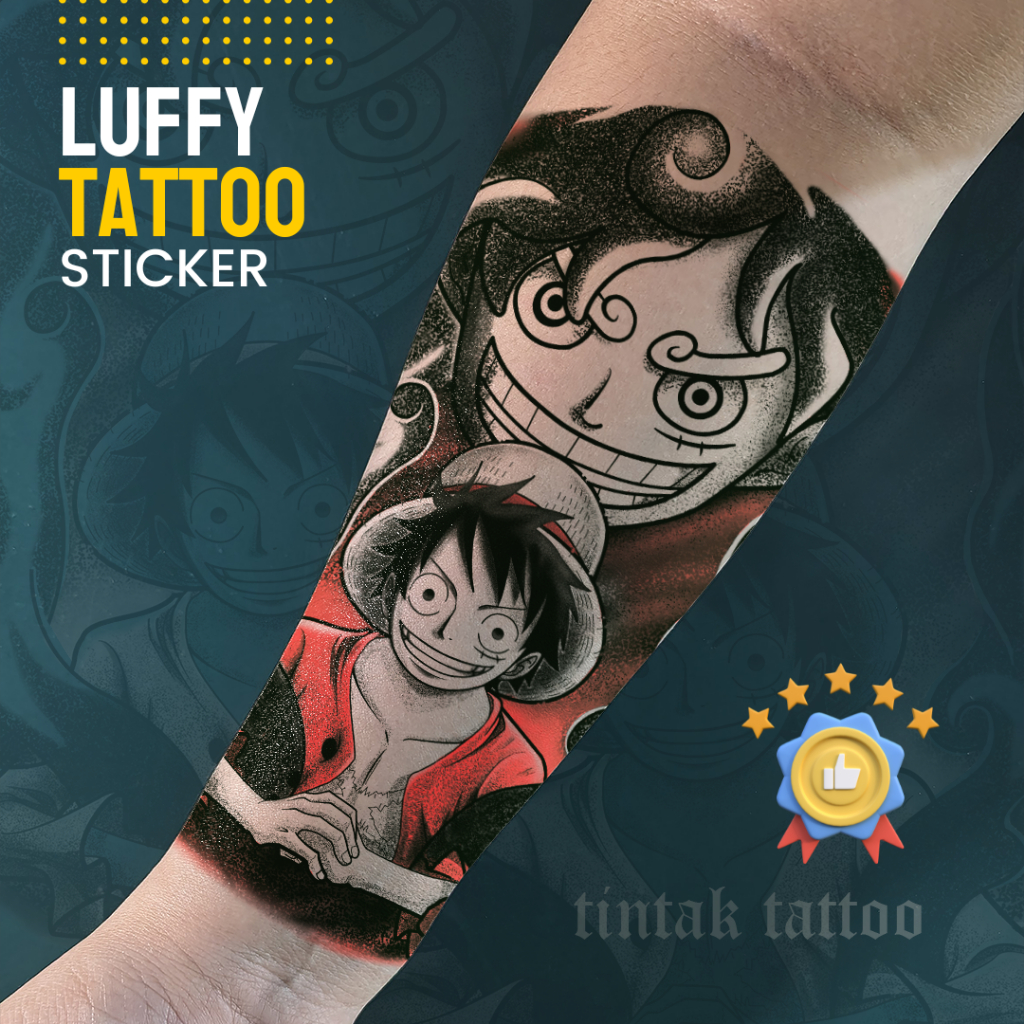 One Piece Luffy Gear 5 Temporary Tattoo Stickers by Tintak Tattoo ...