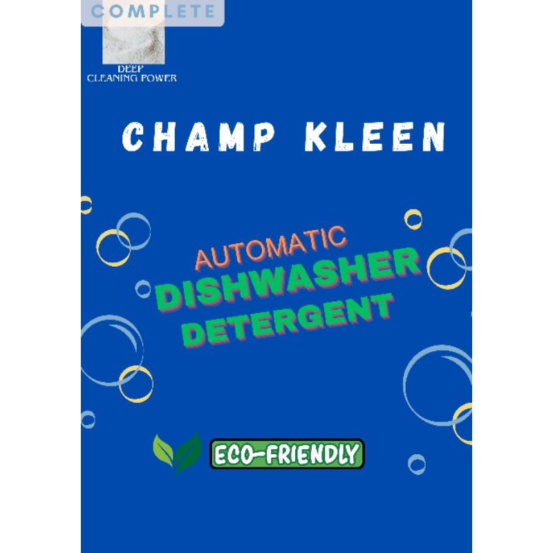 Champ Kleen Automatic Dishwasher Detergent Powder 1KG up to 30 loads ...