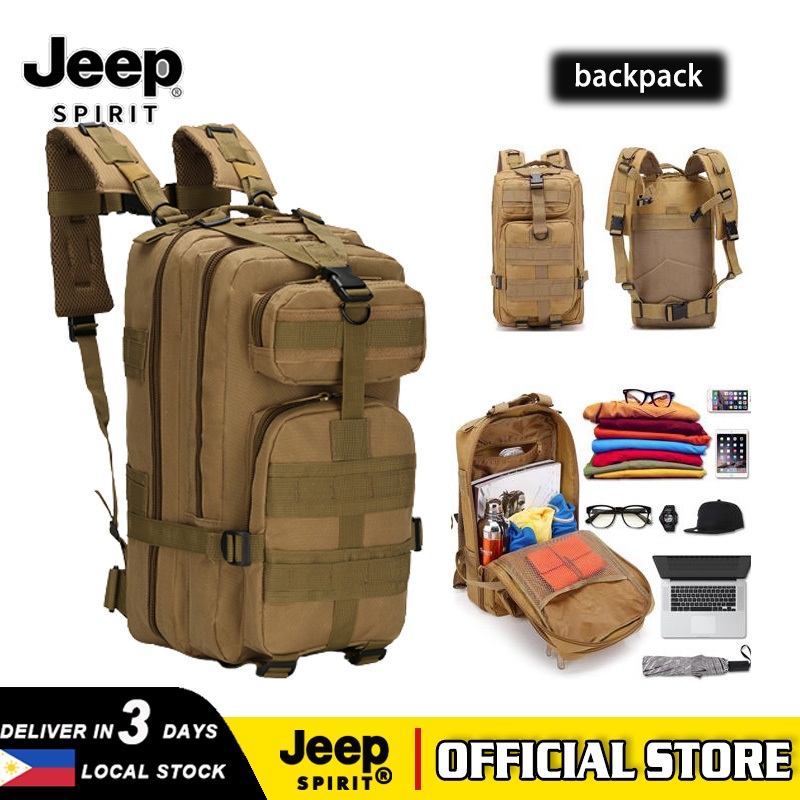 JEEP SPIRIT Nylon Outdoor Waterproof Tactical Army Brigade Hiking ...