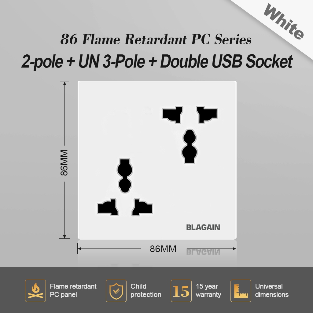 Blagain Multiple Outlet for house With Switch Indicator 86mm | Shopee Philippines