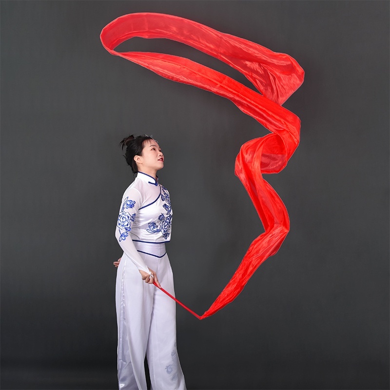 Flying Dance Red Silk Colorful Dancing Swing Square Dance Ribbon With ...