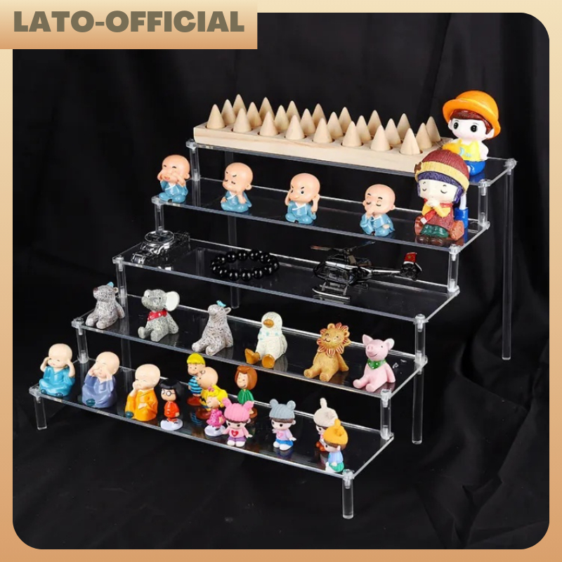 Display Stand Figurine Acrylic Toy Storage Figure Display Rack Jewelry ...