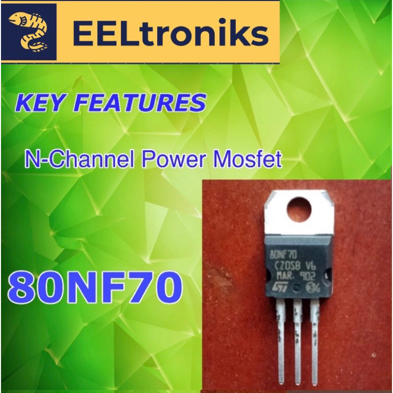 TRANSISTOR 80NF70 N CHANNEL MOSFET | Shopee Philippines