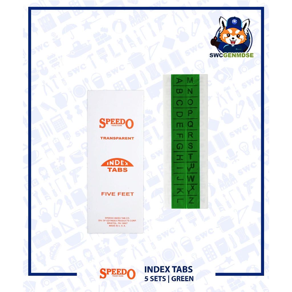 SPEEDO Index Tabs | Folder Tabbings | Shopee Philippines