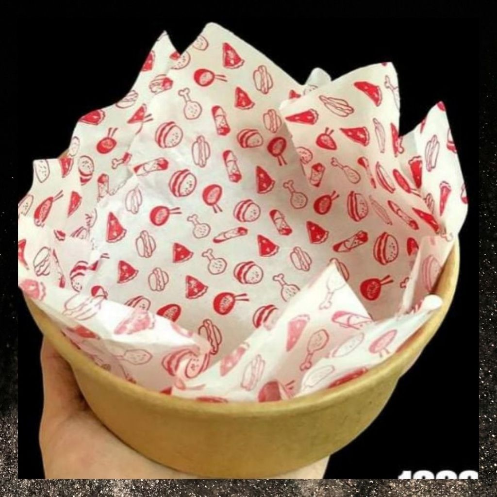 Grease Proof Paper Food Liner Wrapper 100pcs for shawarma unli wings ...
