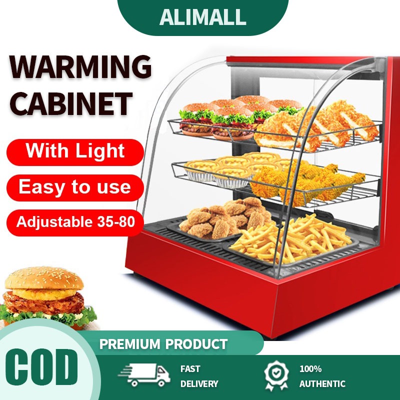 Heavy Duty Curve Glass Showcase Display Electric Food Warmer Food ...