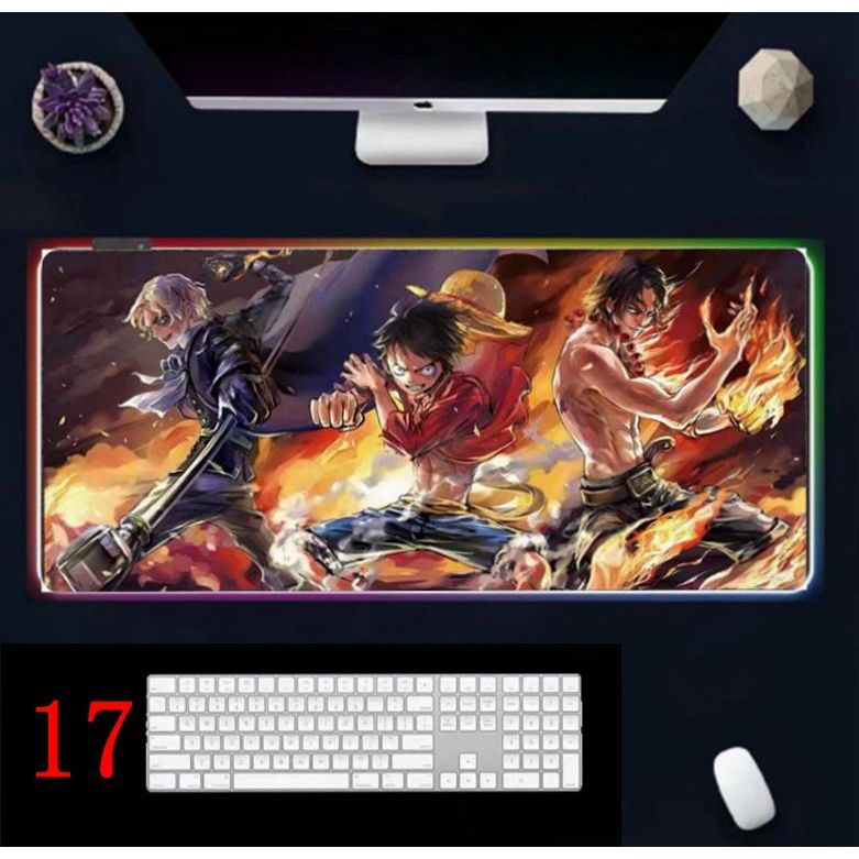 【XMT】RGB Colorful LED Lighting Gaming Mouse Pad Keypad Mat For PC ...