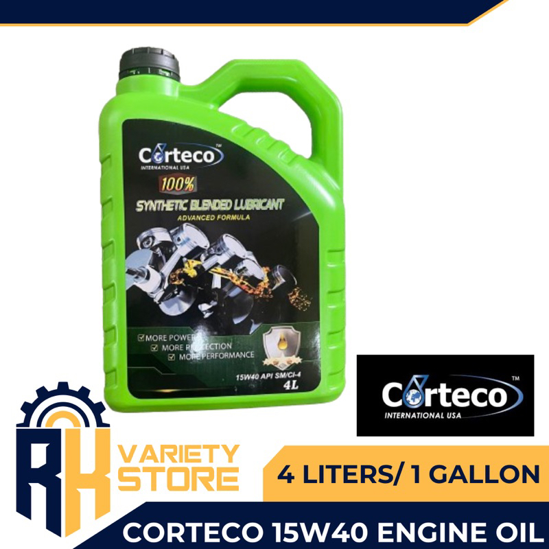 CORTECO SYNTHETIC BLENDED LUBRICANT ENGINE OIL 15W40 API SM/CI-4 GALLON ...