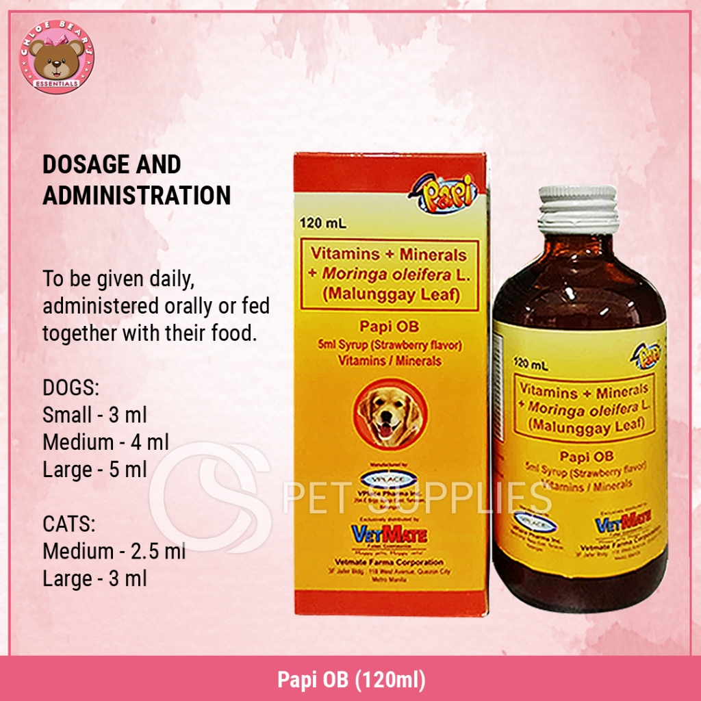 BOB-Papi OB Syrup Vitamins + Minerals + Moringa oleifera L. (Malunggay ...