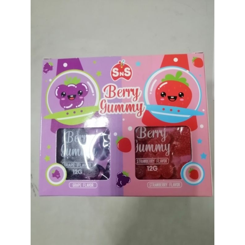 Berry Gummy Grapes Strawberry 30pcs | Shopee Philippines