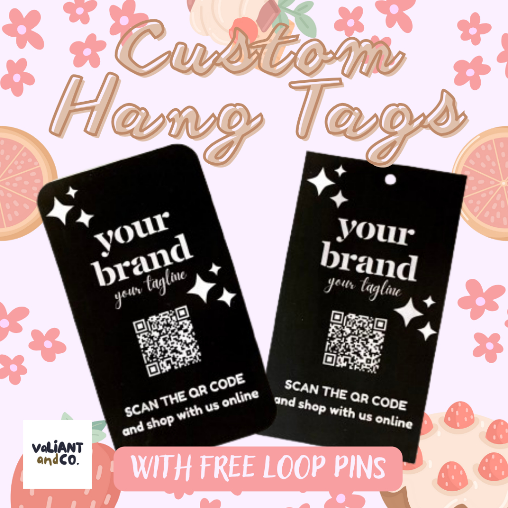 PISO Customized Hang Tags with loop pins | Clothes Label | 100pcs/50pcs ...