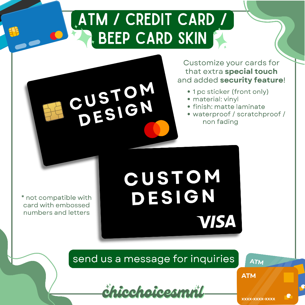 CUSTOM / PERSONAL - CARD SKIN ( ATM / BANK / BEEP / LOYALTY ) | Shopee ...