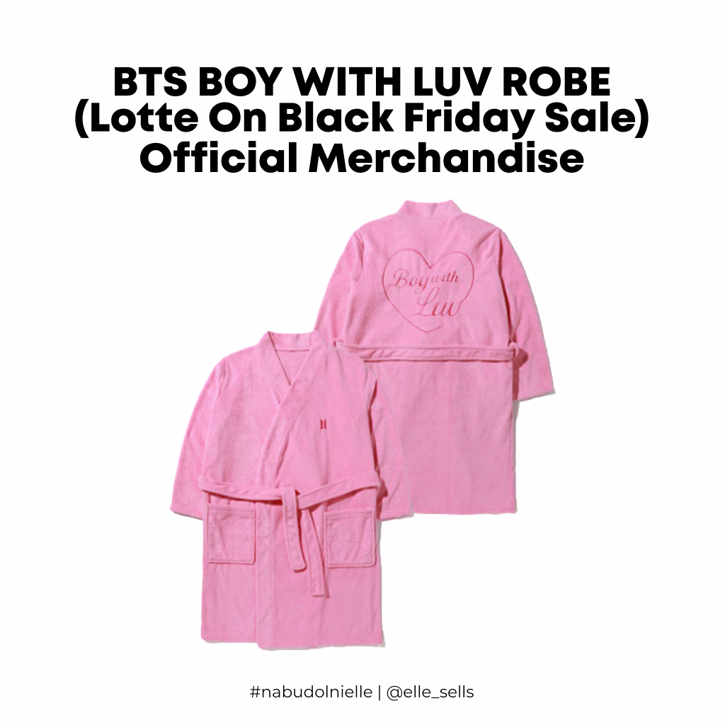 BTS Boy with Luv Pink Robe | Official BWL Merchandise Black Friday Sale ...