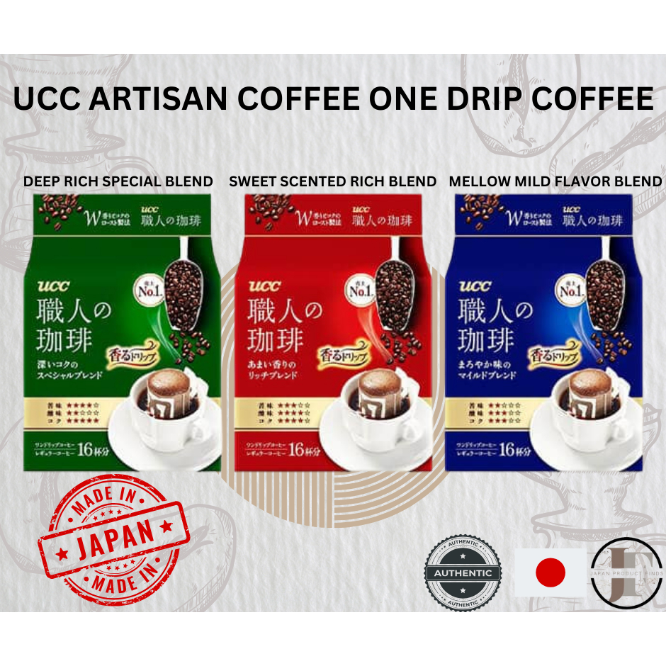 UCC CRAFTSMAN'S COFFEE ONE DRIP COFFEE JAPAN (16 PIECES) | Shopee Philippines