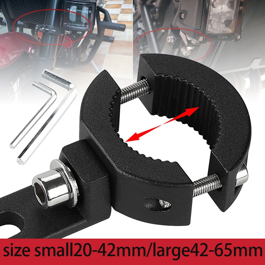 Motorcycle Bike Fog Driving Light Fork Mount Bracket 3.8m-6cm Head Lamp ...