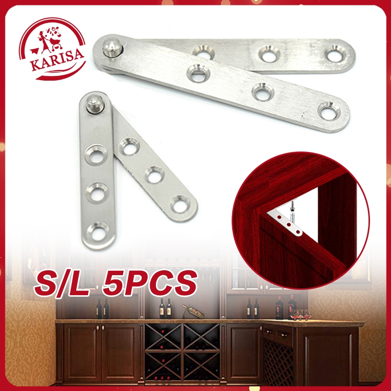 5Pcs Stainless Steel 360 Degree Rotating Concealed Hinges for Door ...