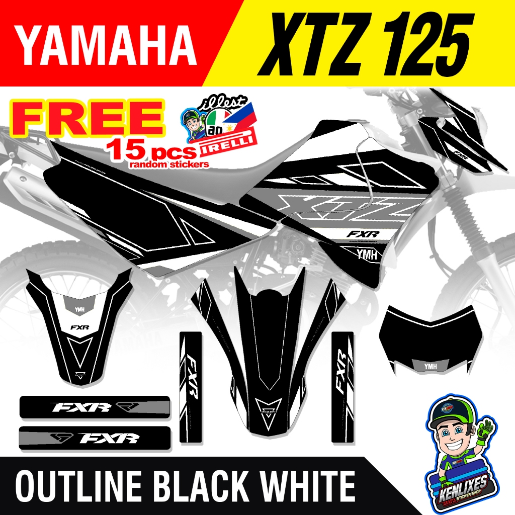 YAMAHA XTZ 125 Full Decals Sticker Body (DIRK BIKE EDITION) | Shopee ...