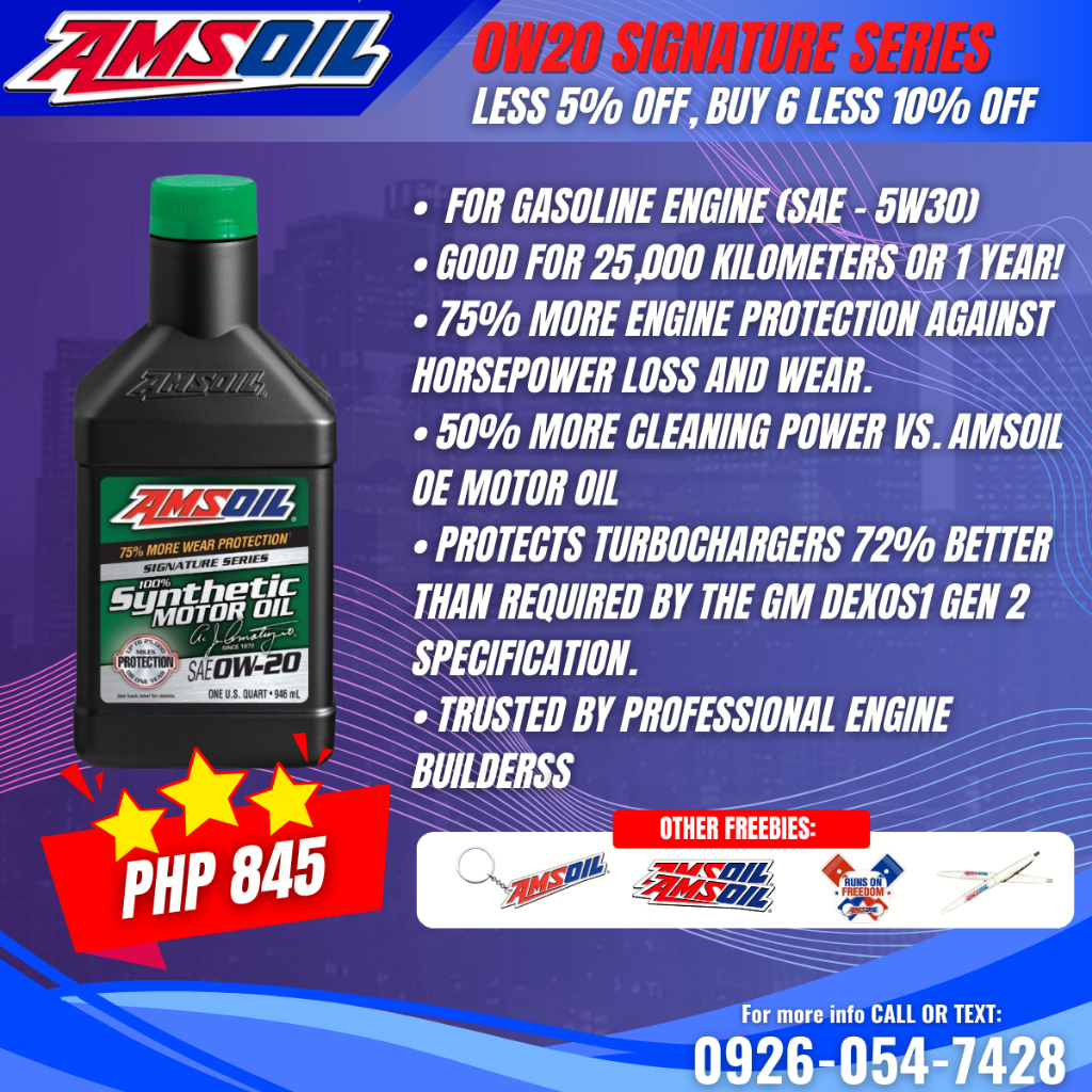 AMSOIL 0W20 SIGNATURE SERIES | Shopee Philippines