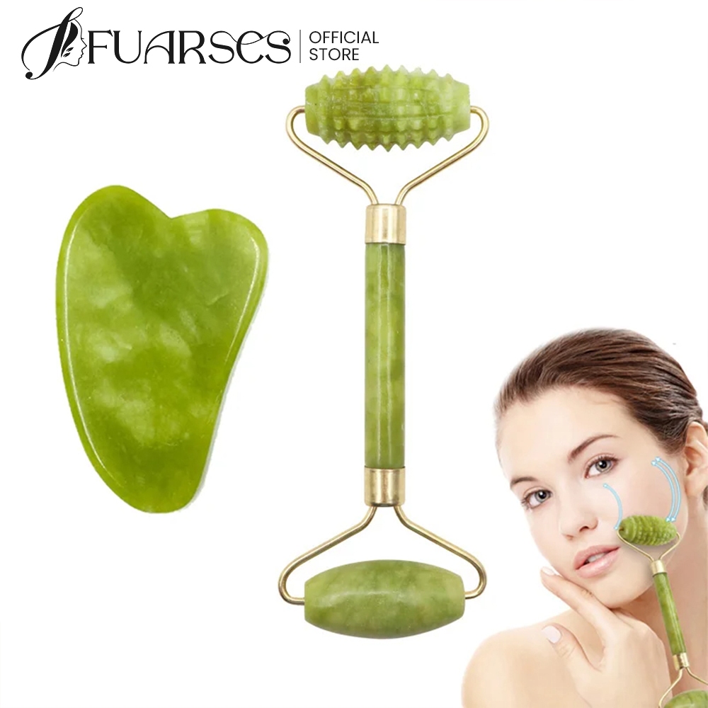 Jade Stone Facial Massage Roller For Face Eye Neck Natural Massager ...