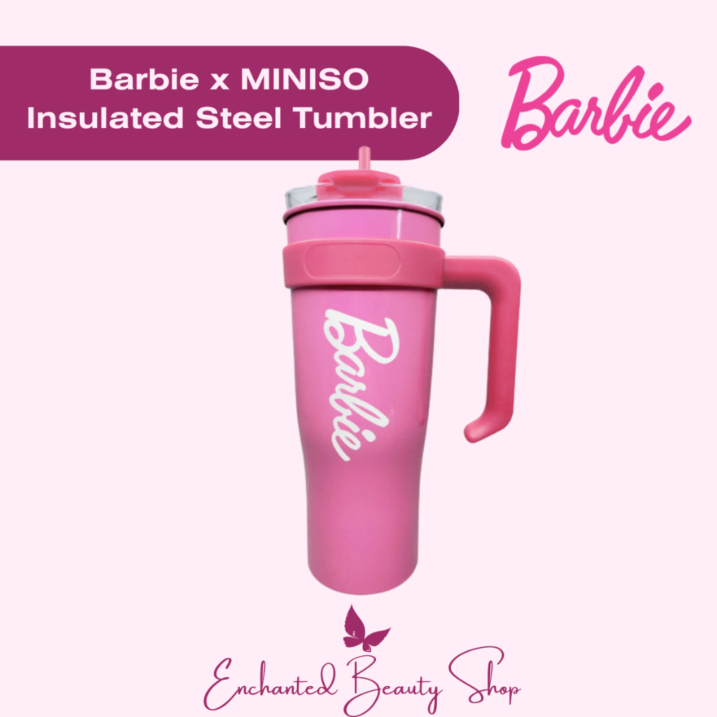 Barbie x MINISO Insulated Steel Tumbler Cup with Straw | Shopee Philippines